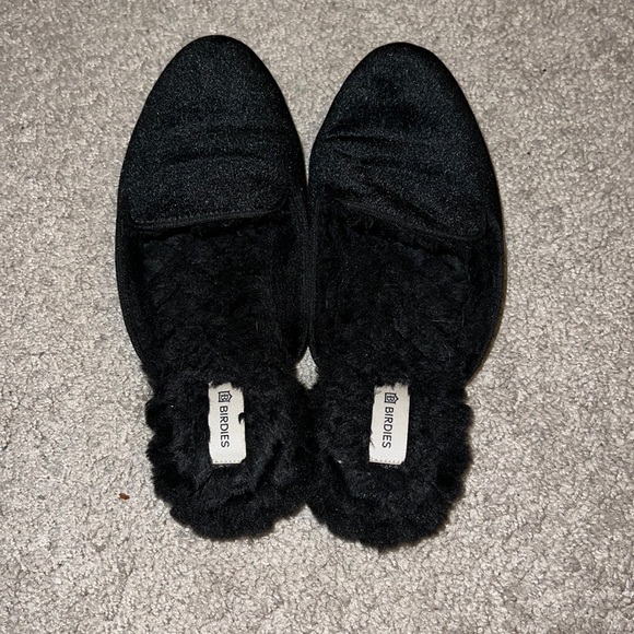 Birdies | Shoes | Birdies The Phoebe Womens 65 Black Velvet Faux Fur ...